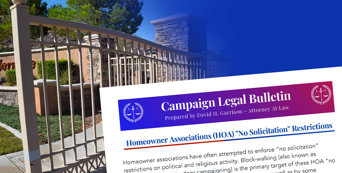 Legal Bulletin for HOAs - We the People - Liberty In Action